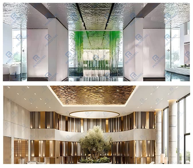 Stainless Steel Water Ripple Ceiling Sheets for Decorative - Perfect ...